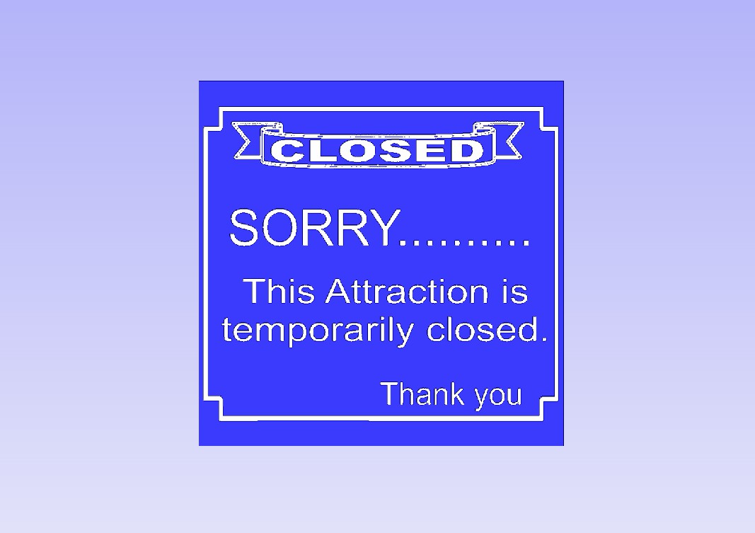 Closed Sign Engraved