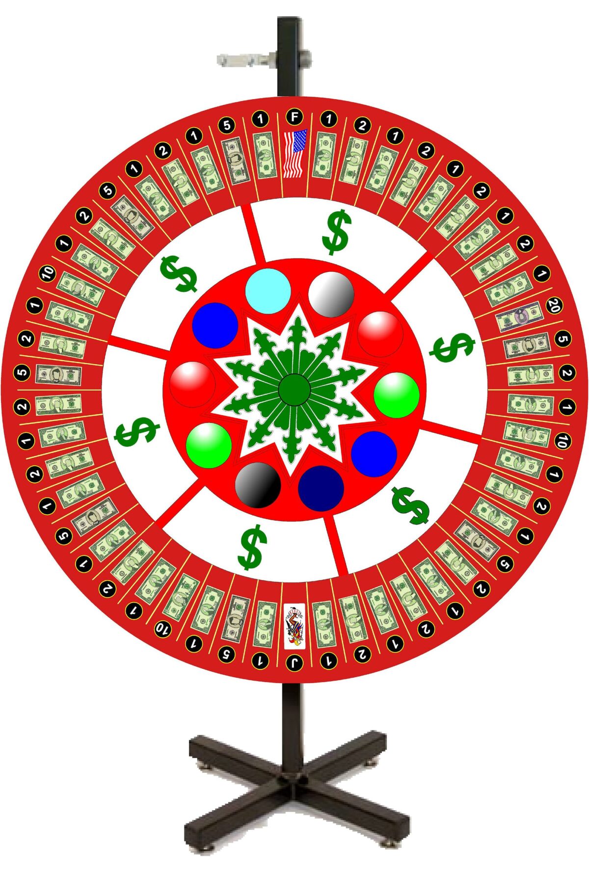 42" Money Prize Wheel Deluxe