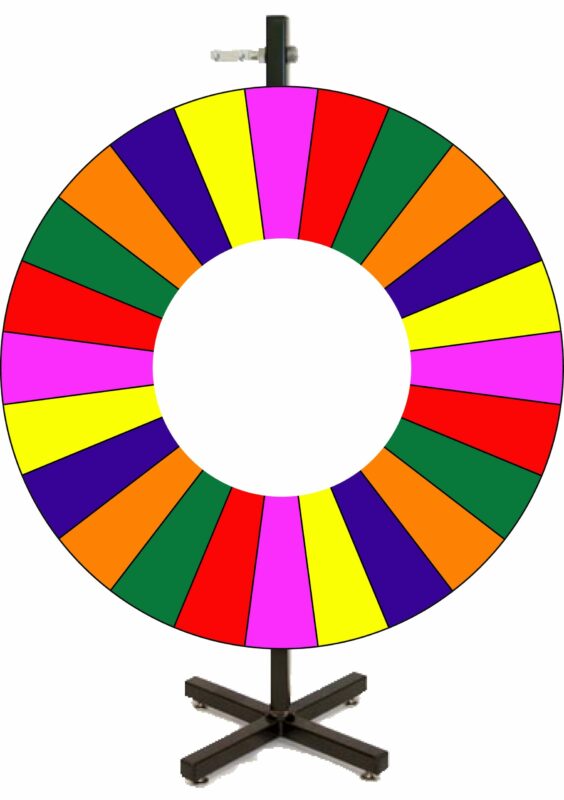 48" 6 Color Dry Erase Prize Wheel